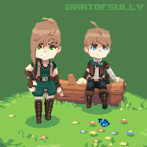 Brendan Sullivan - Portfolio - 'Adventurer's Glade' - Lowpoly Pixel Scene