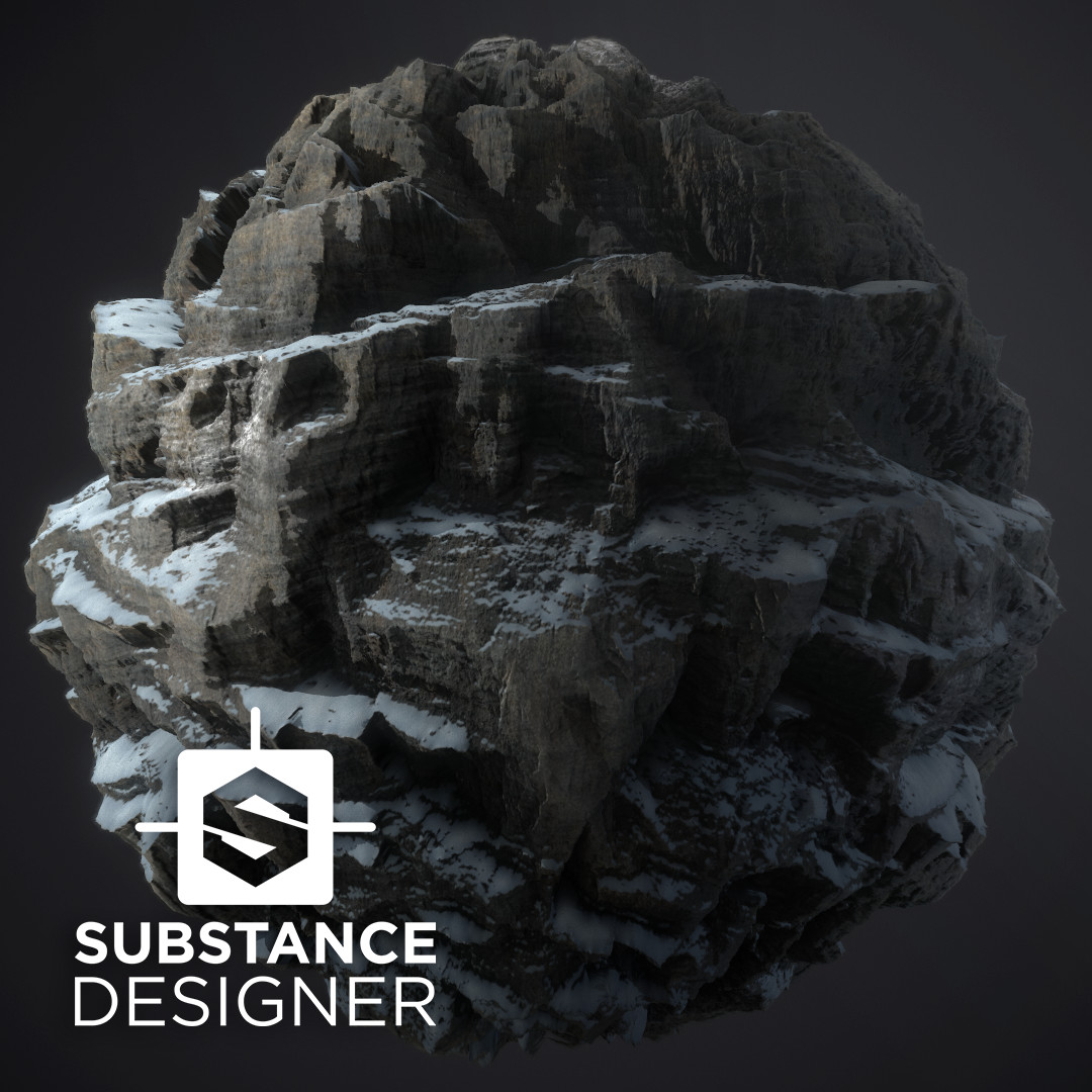 ArtStation - Snowy jagged cliff