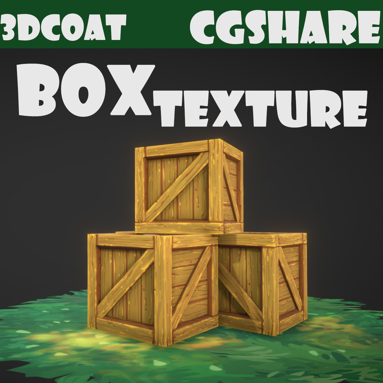 ArtStation - 3D COAT | BOX MODEL| CG SHARE | Lowpoly | GAME VR