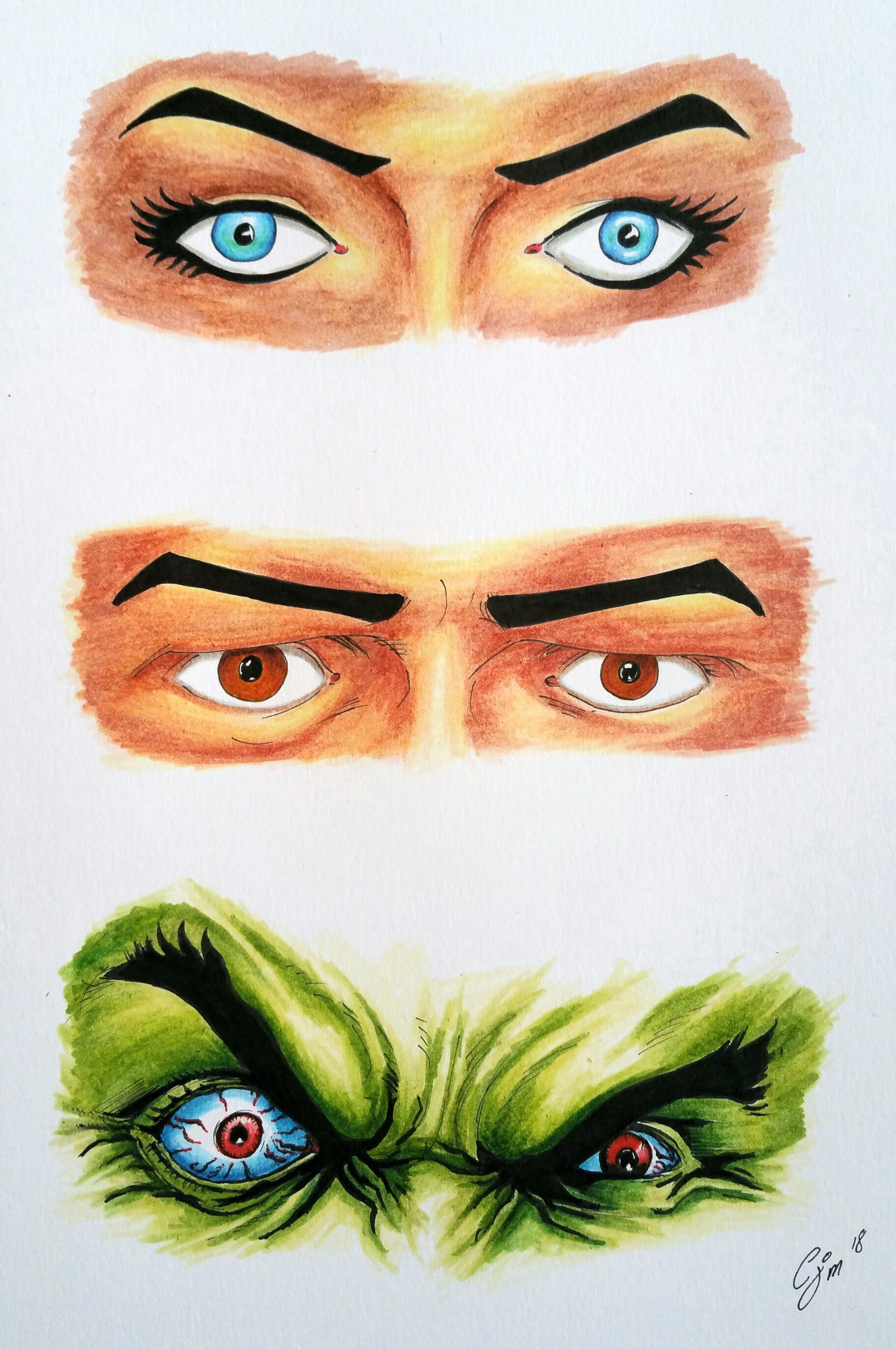 ArtStation - Comic Eyes Study