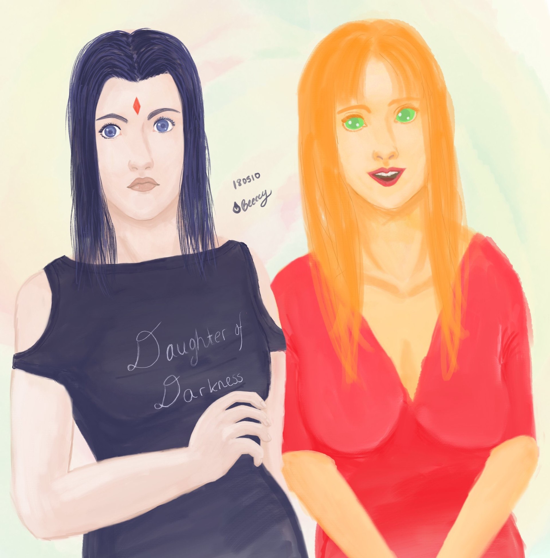 ArtStation - Raven and Starfire