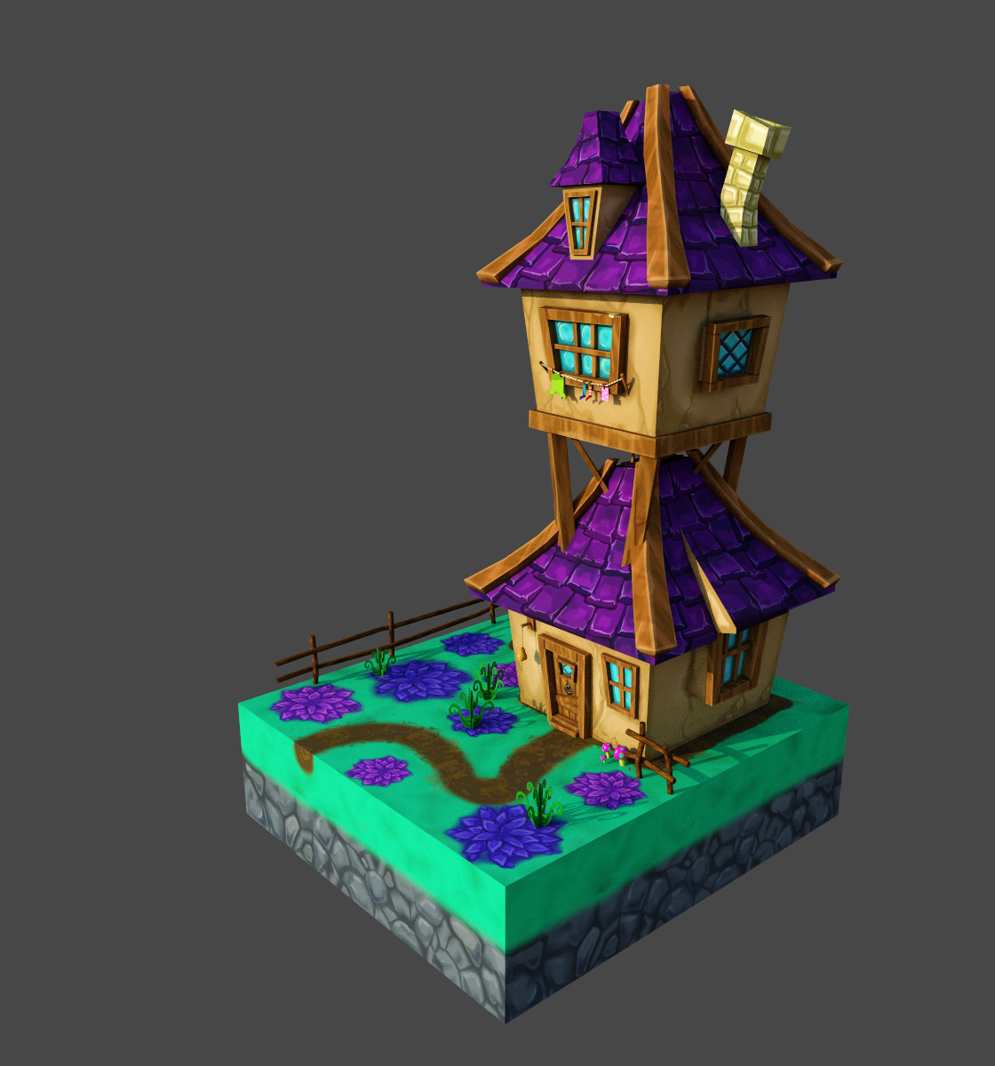 ArtStation - Medieval Wizard House