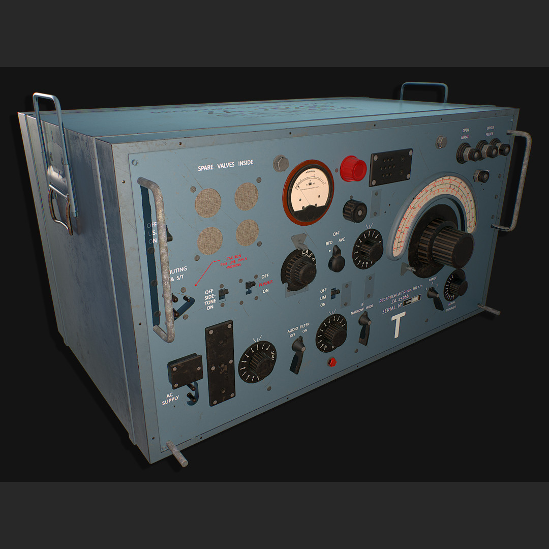 ArtStation - Radio Receiver R107, WWII-Period