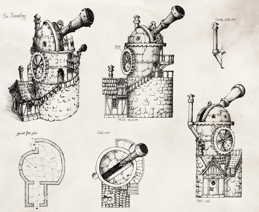 ArtStation - Concept Designs of Tabletop RPG Buildings III