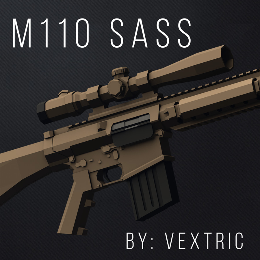 ArtStation - Low Poly M110 SASS