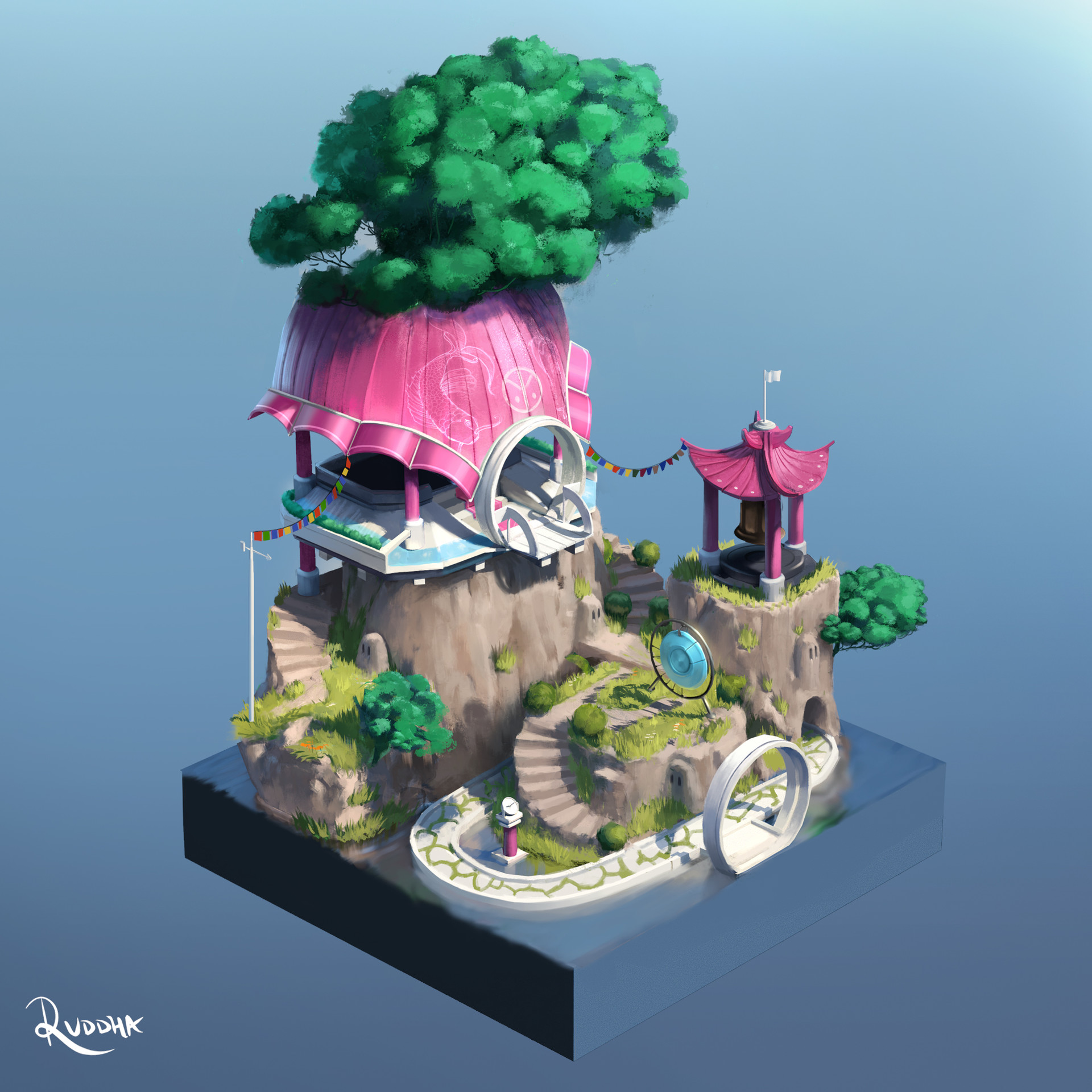 ArtStation - Asian Fantasy Enviornment Design