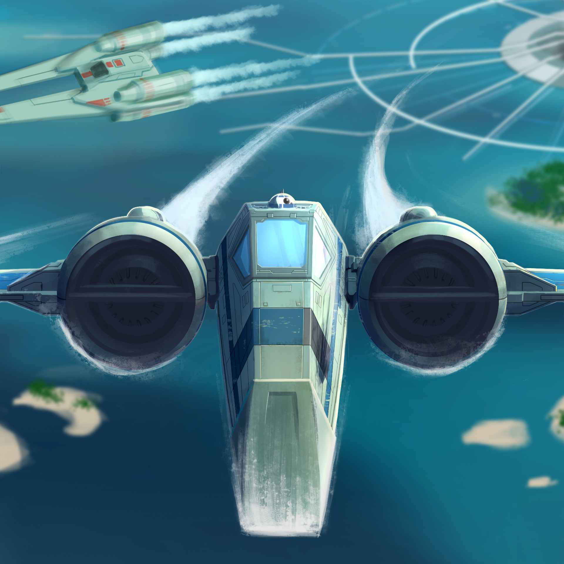 ArtStation - X-wing on Scarif