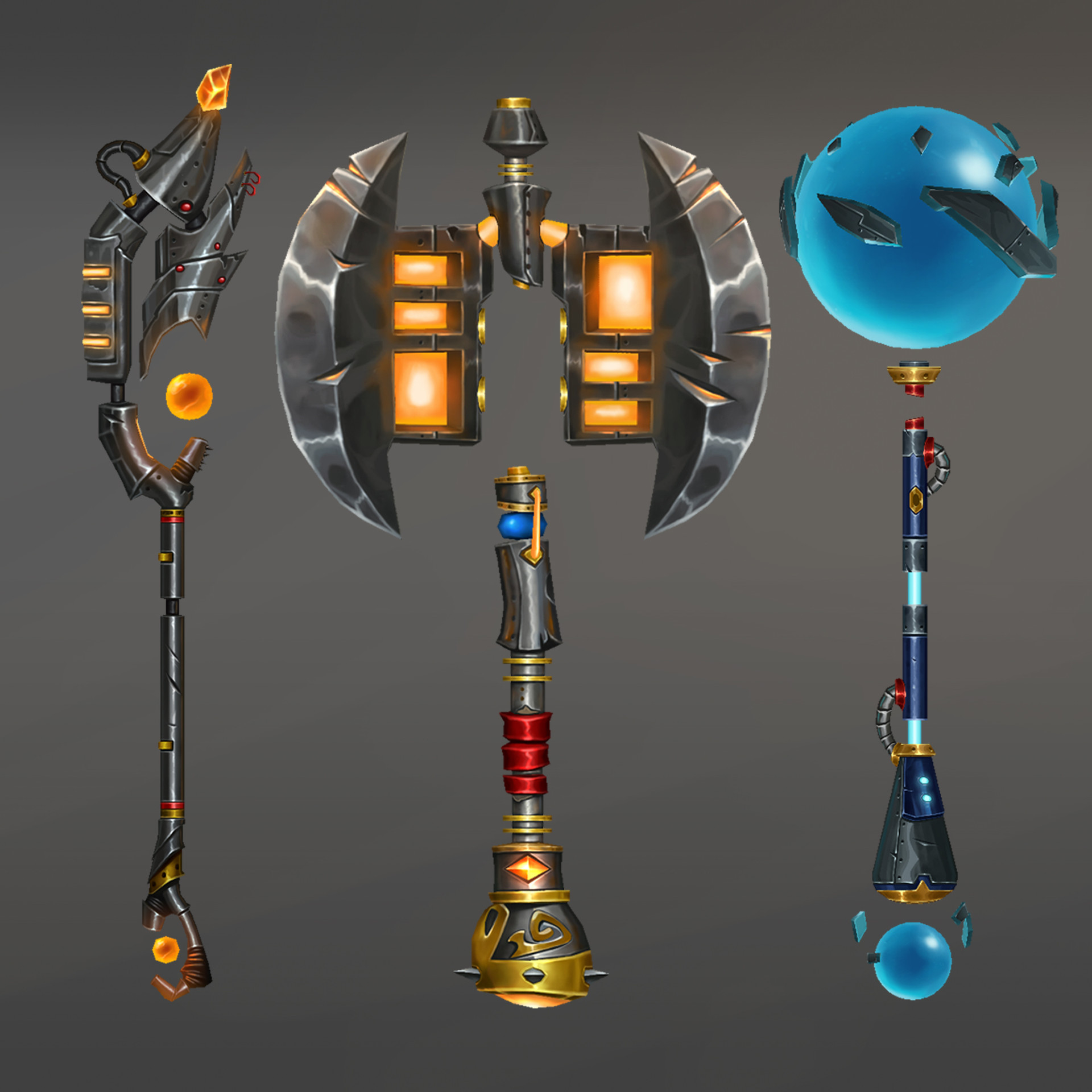 ArtStation - Tinker Weapons - Dungeon Defenders 2