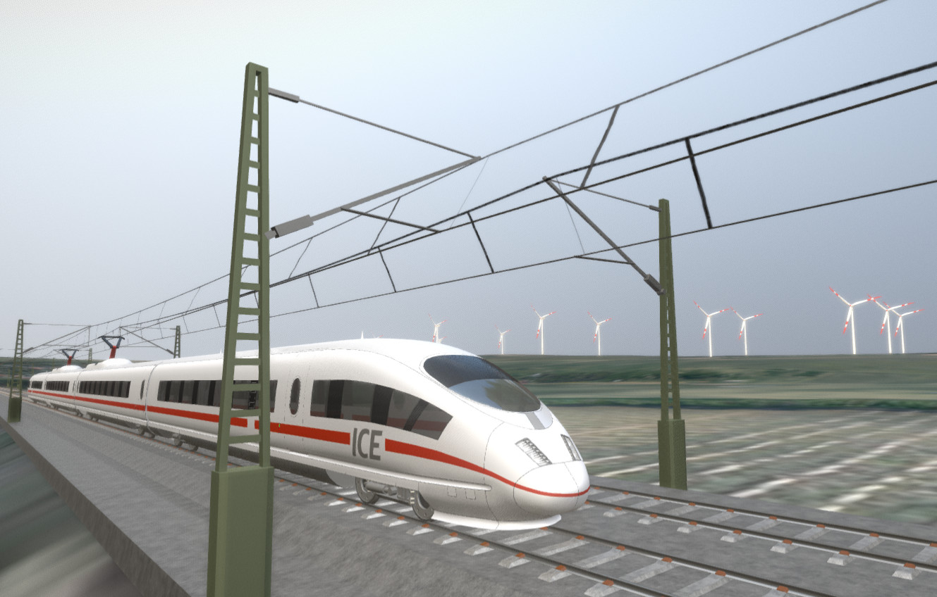 ArtStation - ICE train on a digital terrain model | Test 2