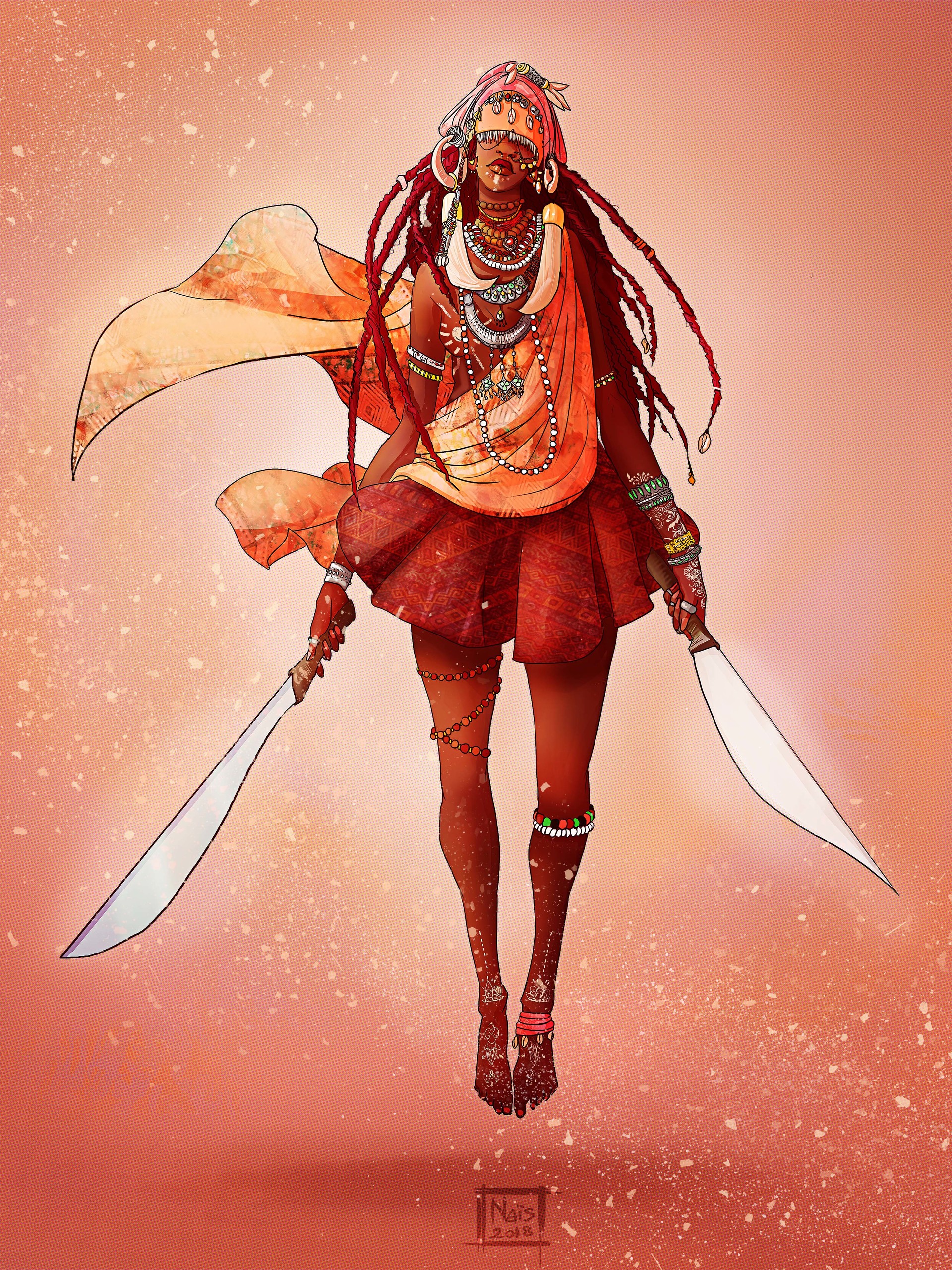 ArtStation - Process of my African Tribe