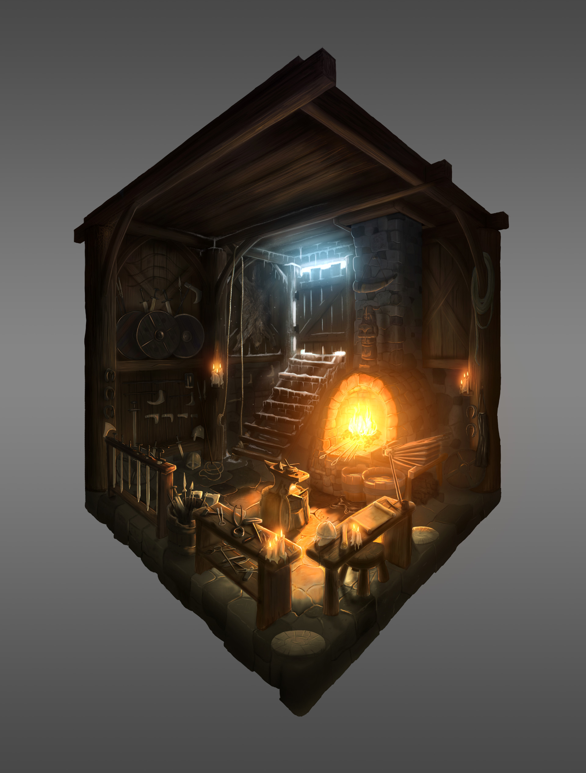 ArtStation - Set Design - Viking Forge