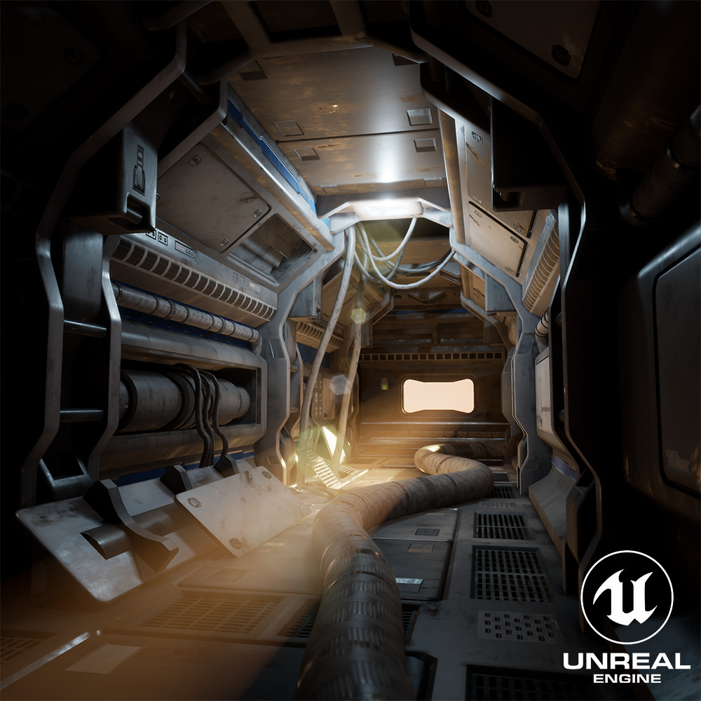 ArtStation - Sci-Fi corridor - Unreal Engine 4