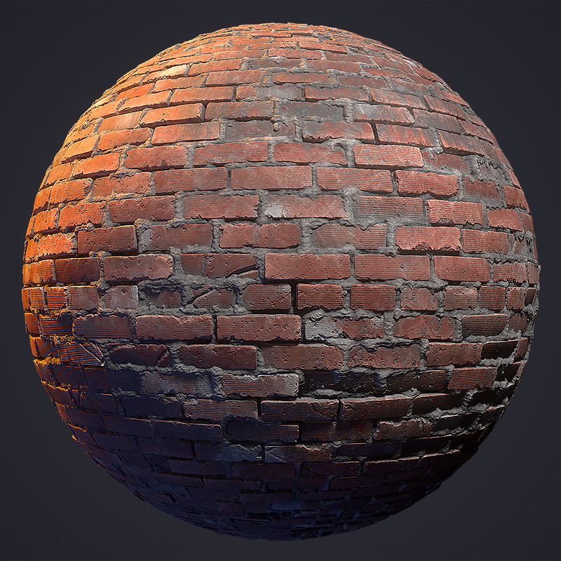 ArtStation - Worn Bricks material - Substance Designer