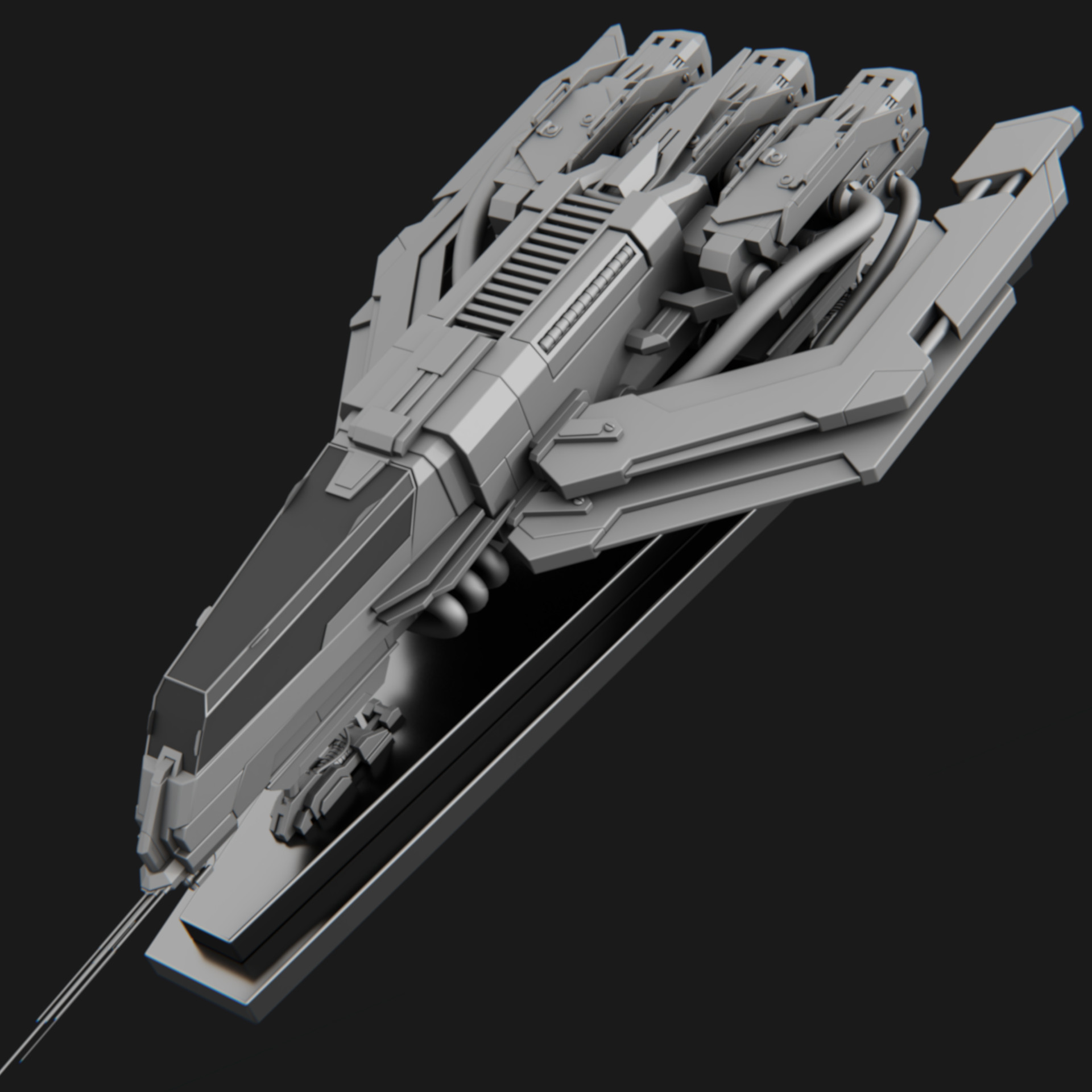ArtStation - Hard Surface Kitbash Workshop - Example Ship