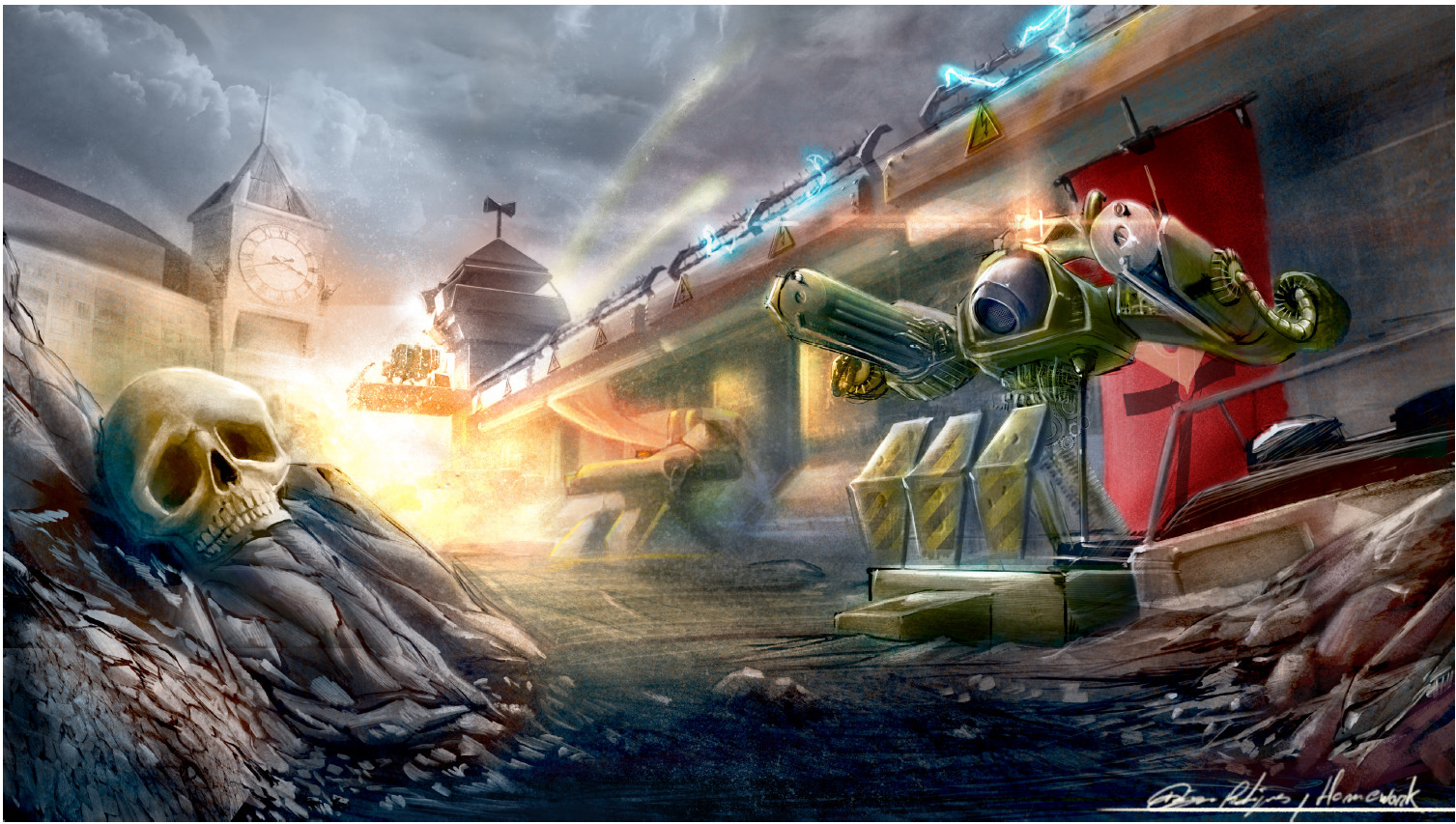 ArtStation - Studies\Concept Art- Turret Wall