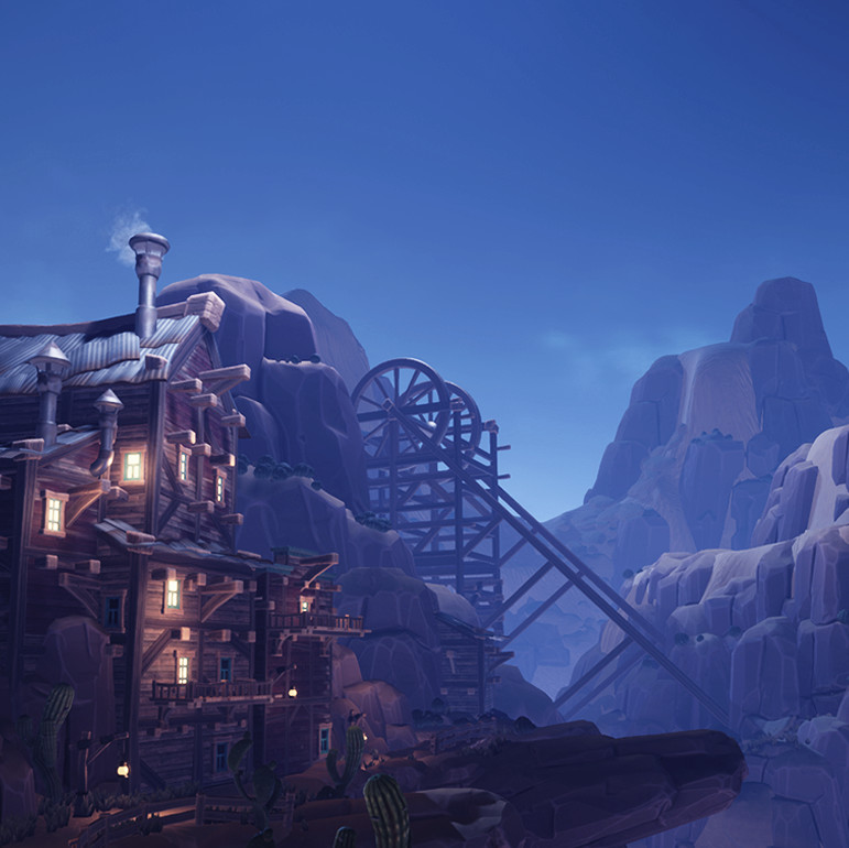 ArtStation - Mining Town - Artstation Wild West Environment Art Challenge