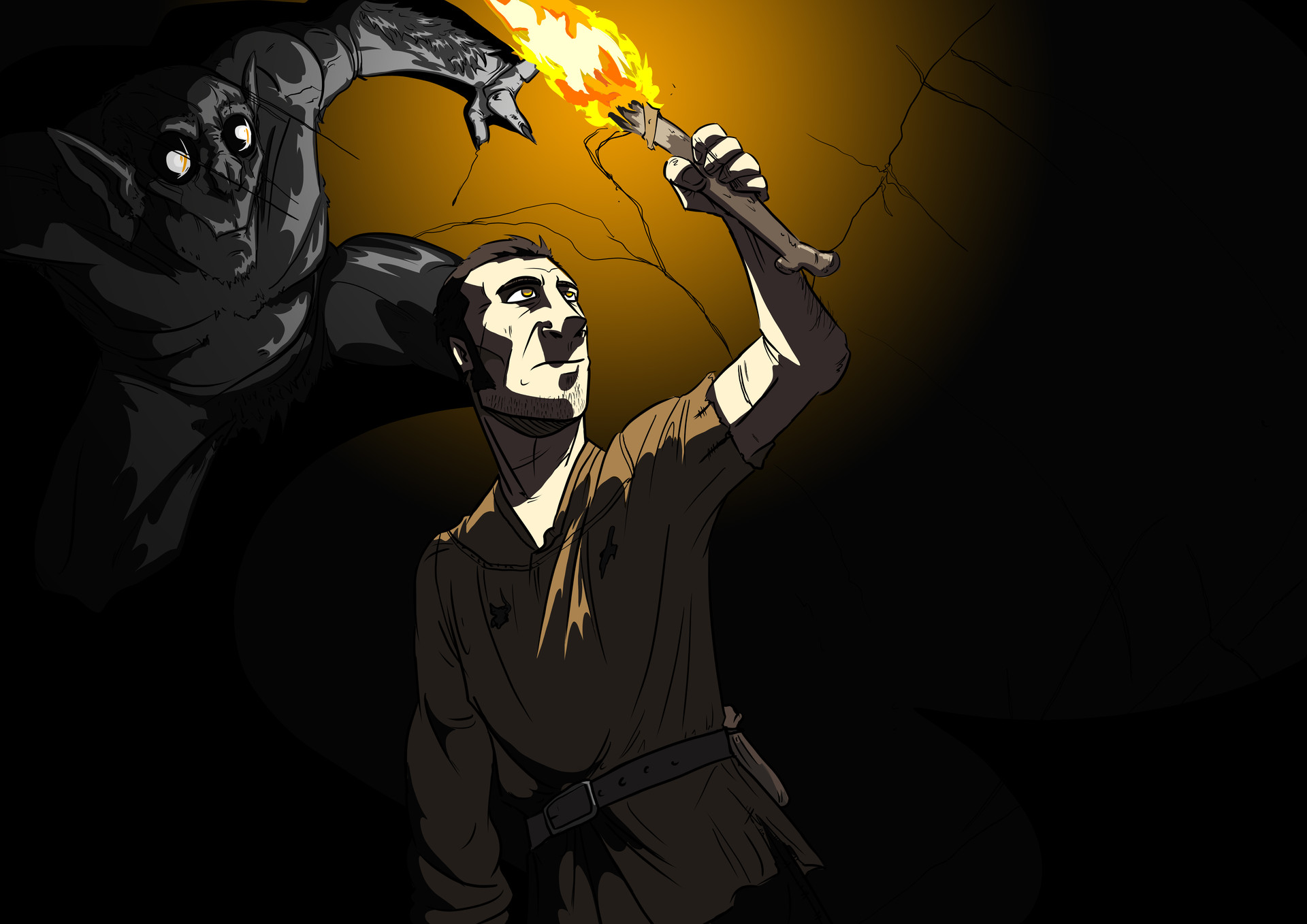 ArtStation - Creature in the Cave