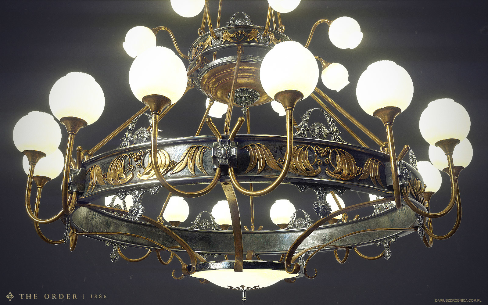 ArtStation - The Order: 1886 - ornate ceiling light 2