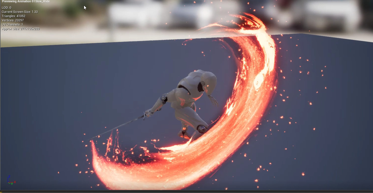 ArtStation - Fire Slash trail