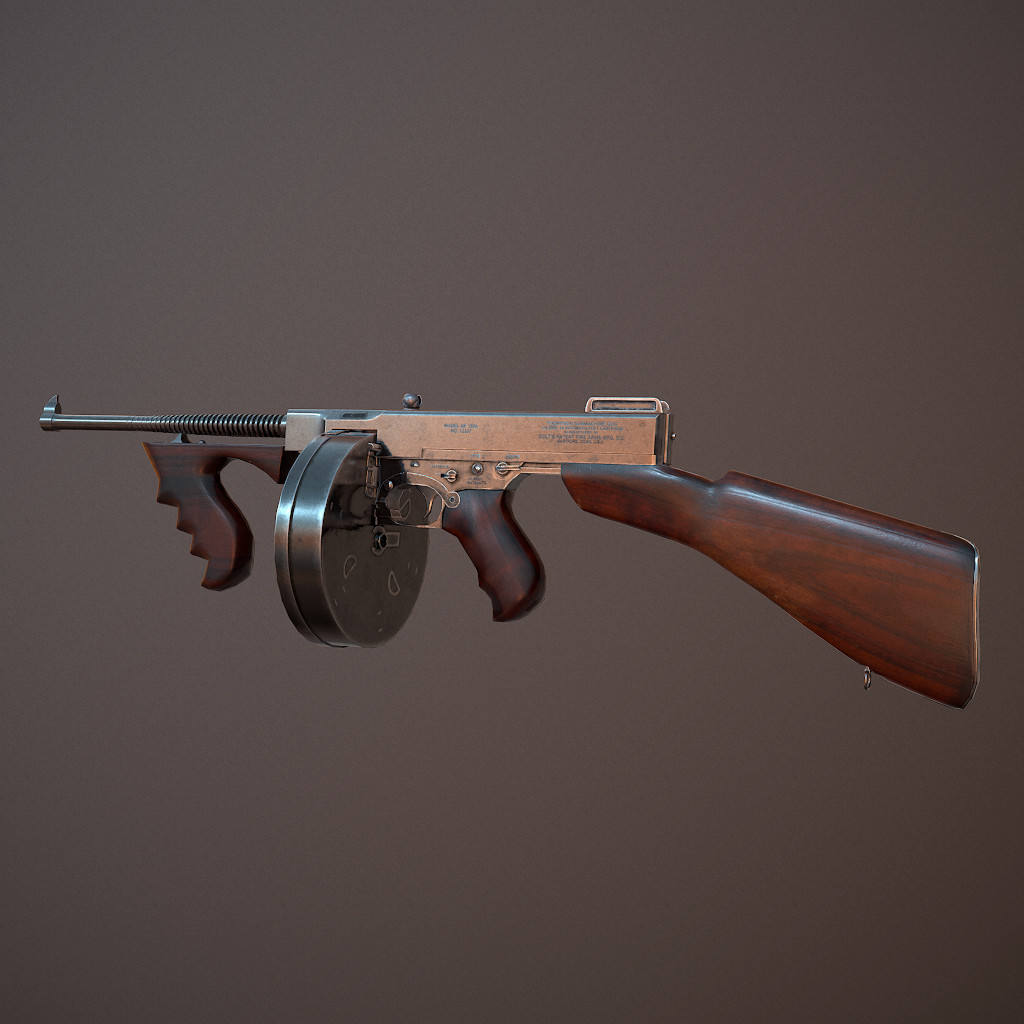 ArtStation - Thompson submachine gun