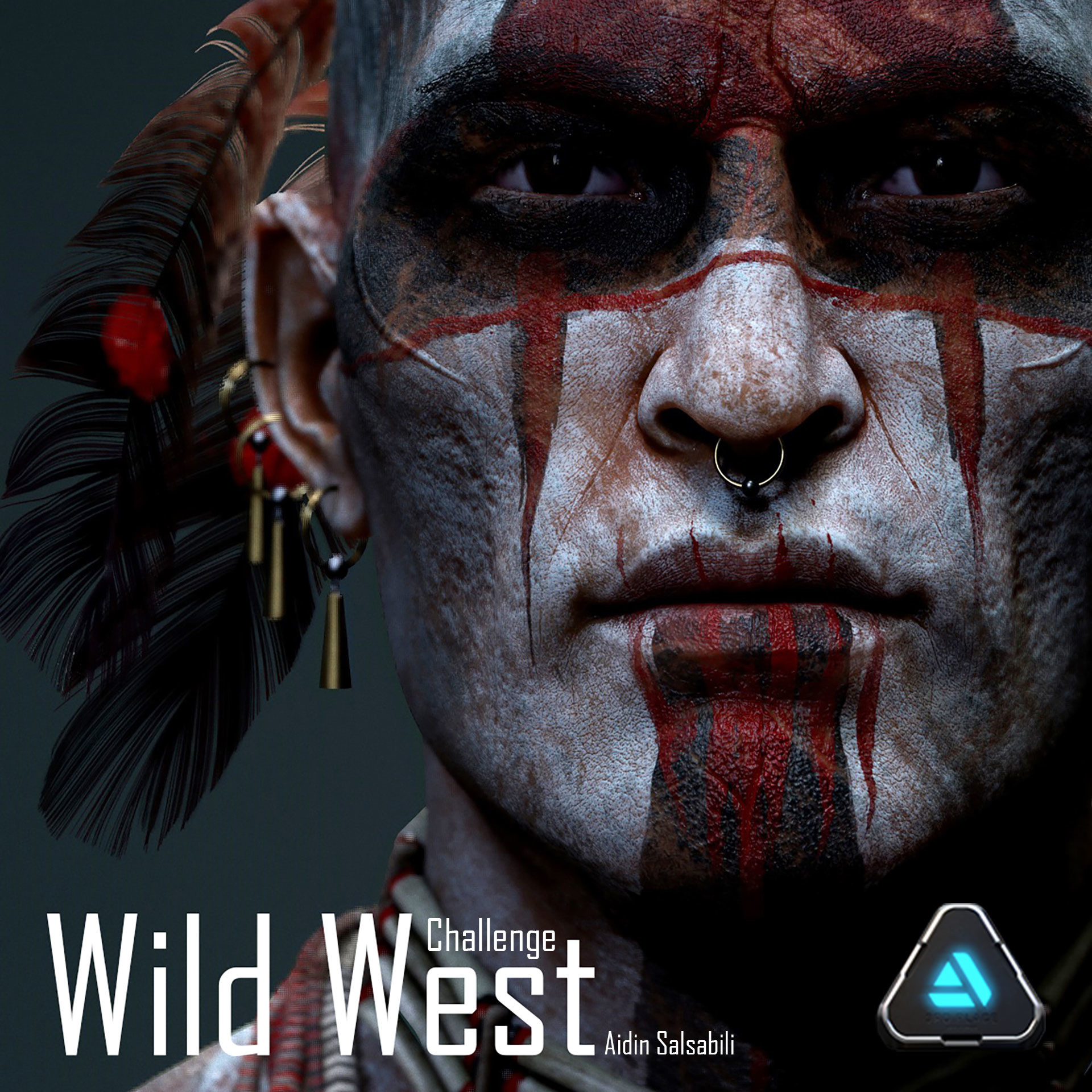 ArtStation - Warrior of the shadows/ Wild West challenge