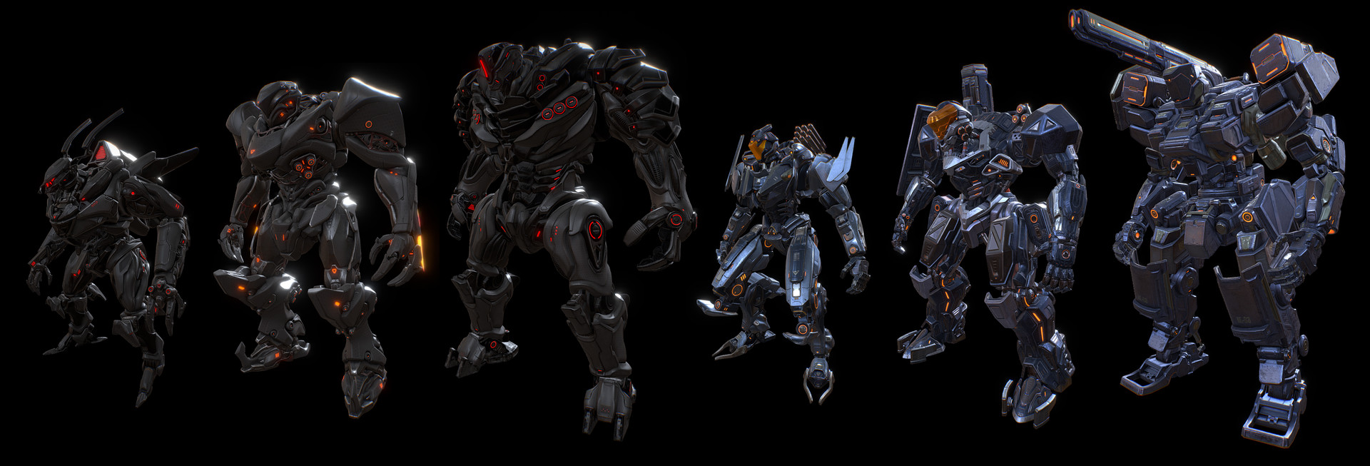 ArtStation - Archangel: Hellfire Mech Lineup + Skins