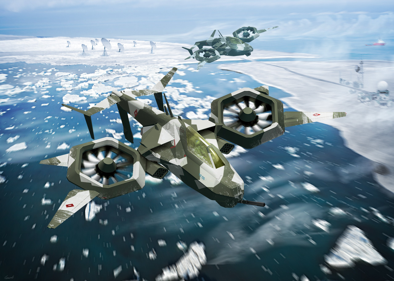 ArtStation - Rebuild an old concept of a gunship