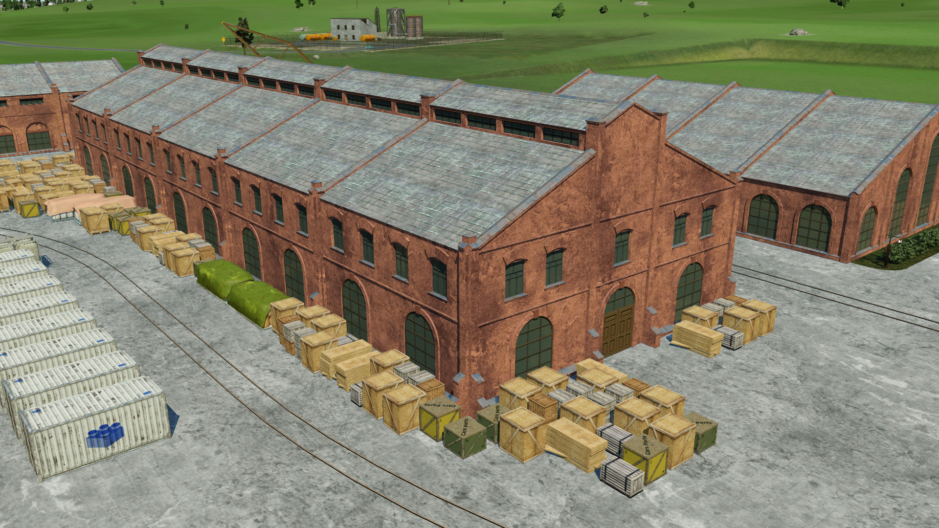 ArtStation - Set of aged port buildings