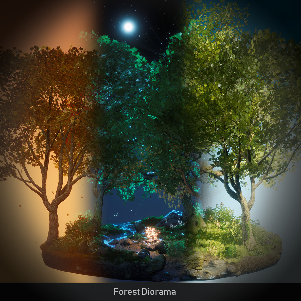 ArtStation - Forest Diorama (in tree different lightings)