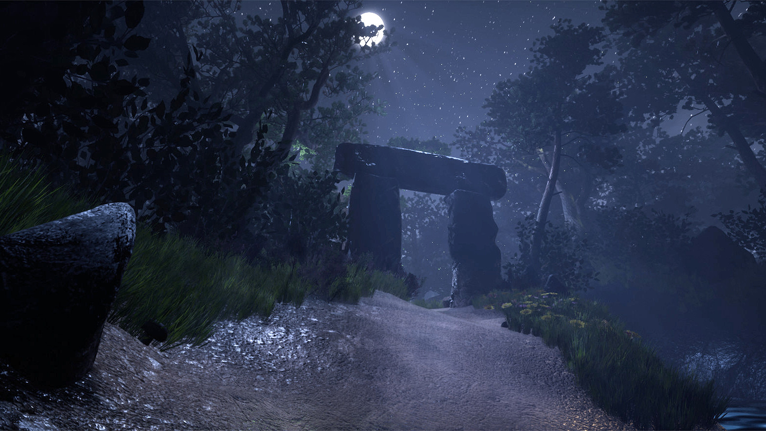 ArtStation - A Moonlit Night in the Woods