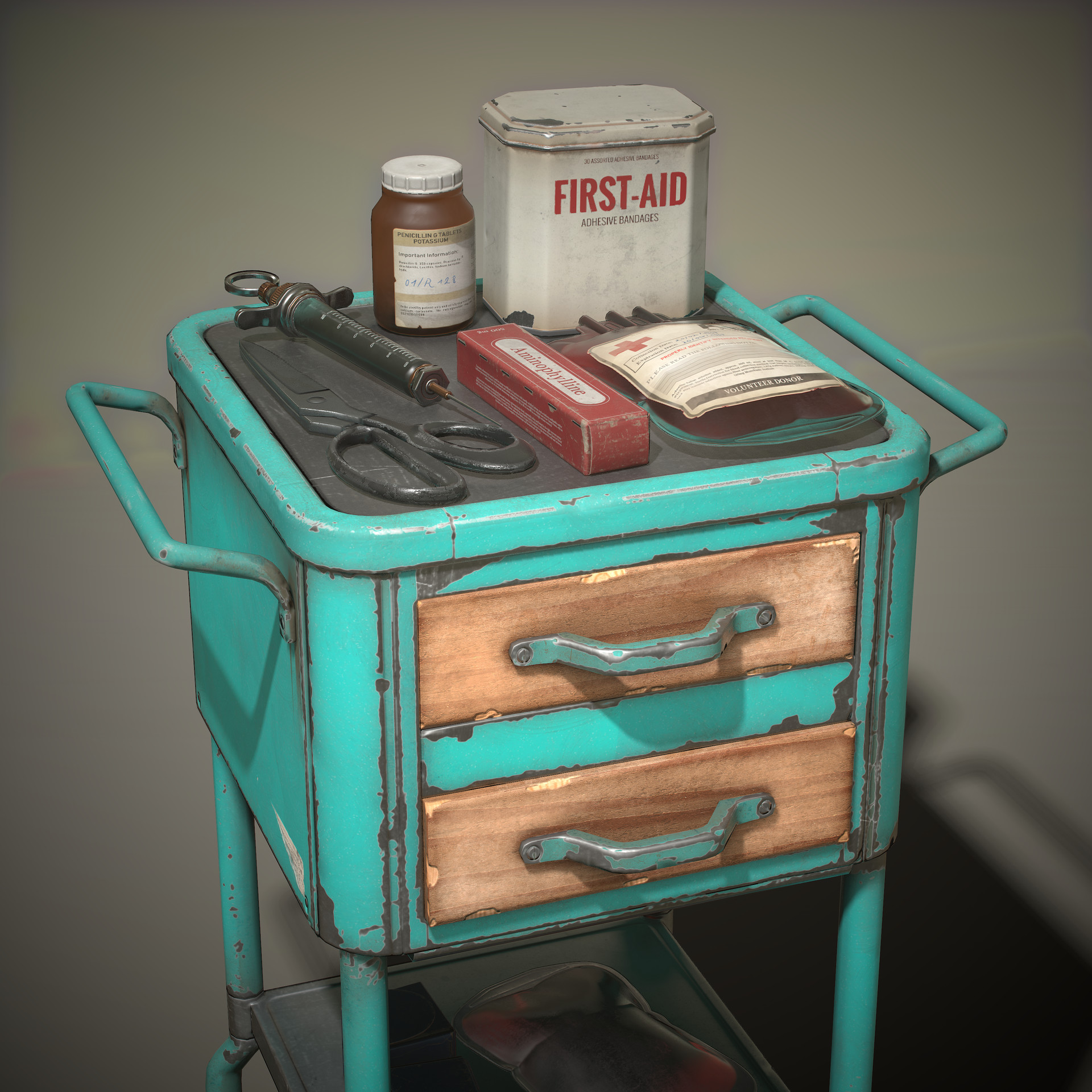ArtStation - Medical Cart and Props