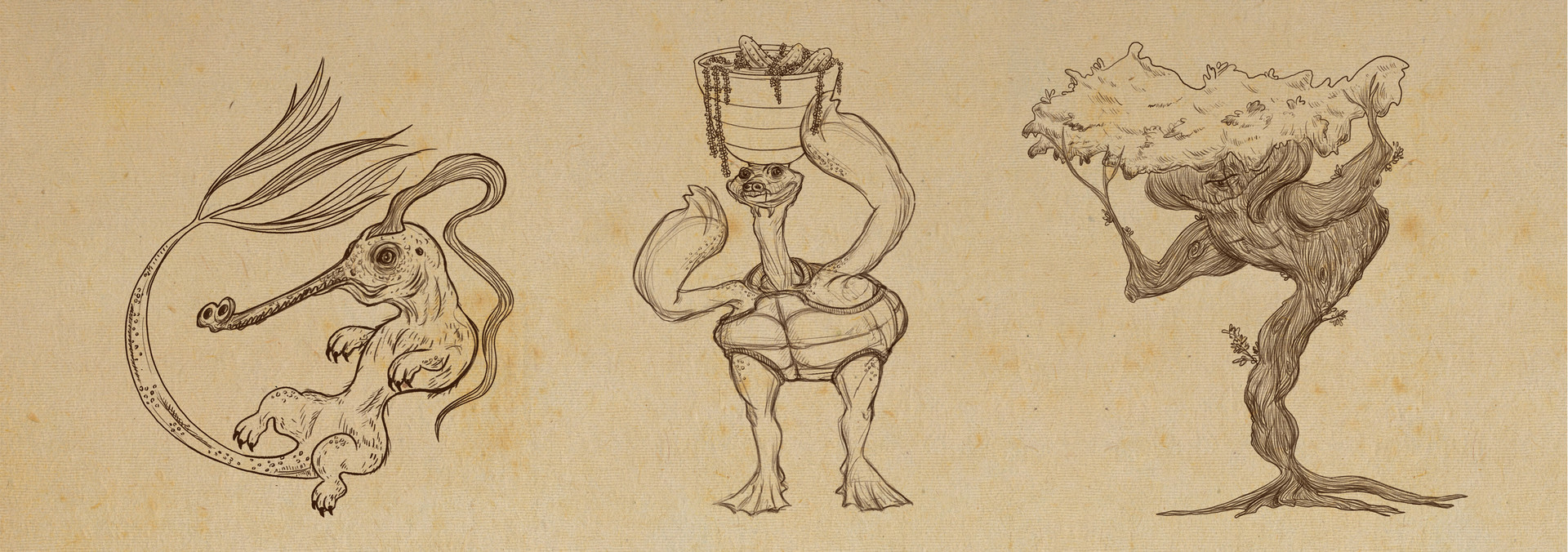 ArtStation - Mythical Remedies for the Soul - Book Spreads