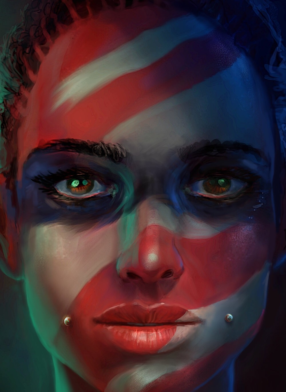 ArtStation - painted face