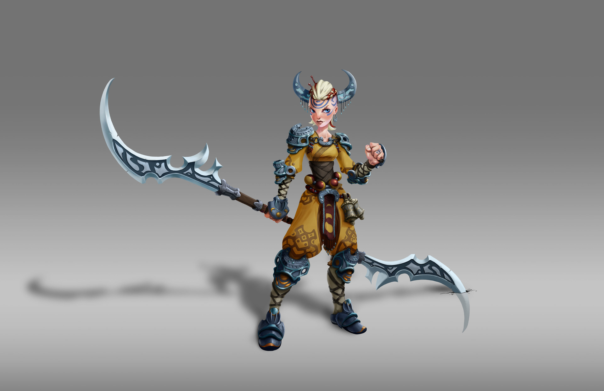 ArtStation - Martial priestess of the moon cult