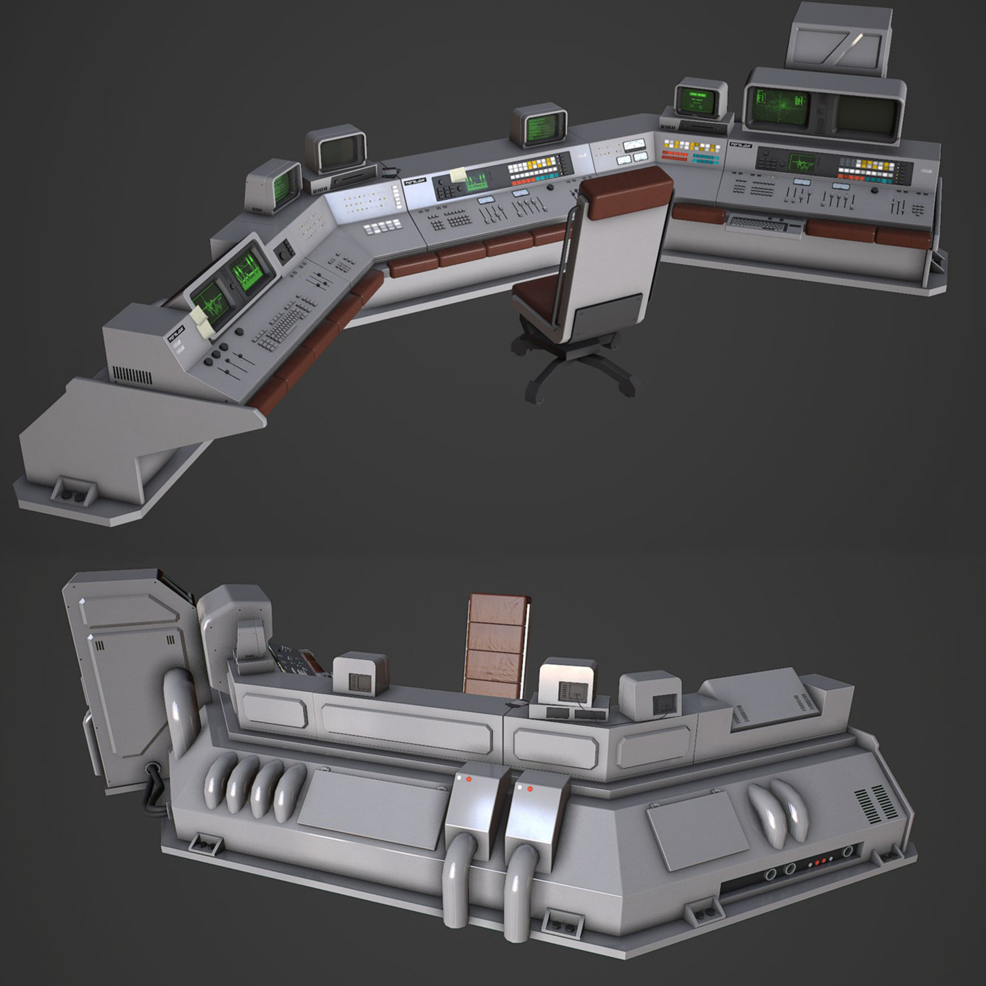 ArtStation - Retro Sci Fi Control Desk