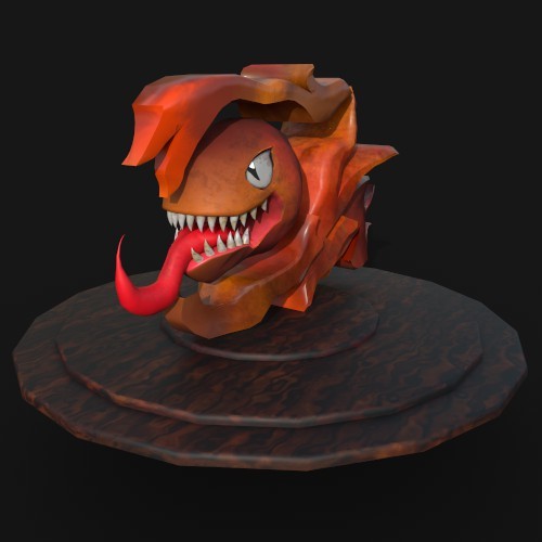 ArtStation - Cartoon styled fire monster