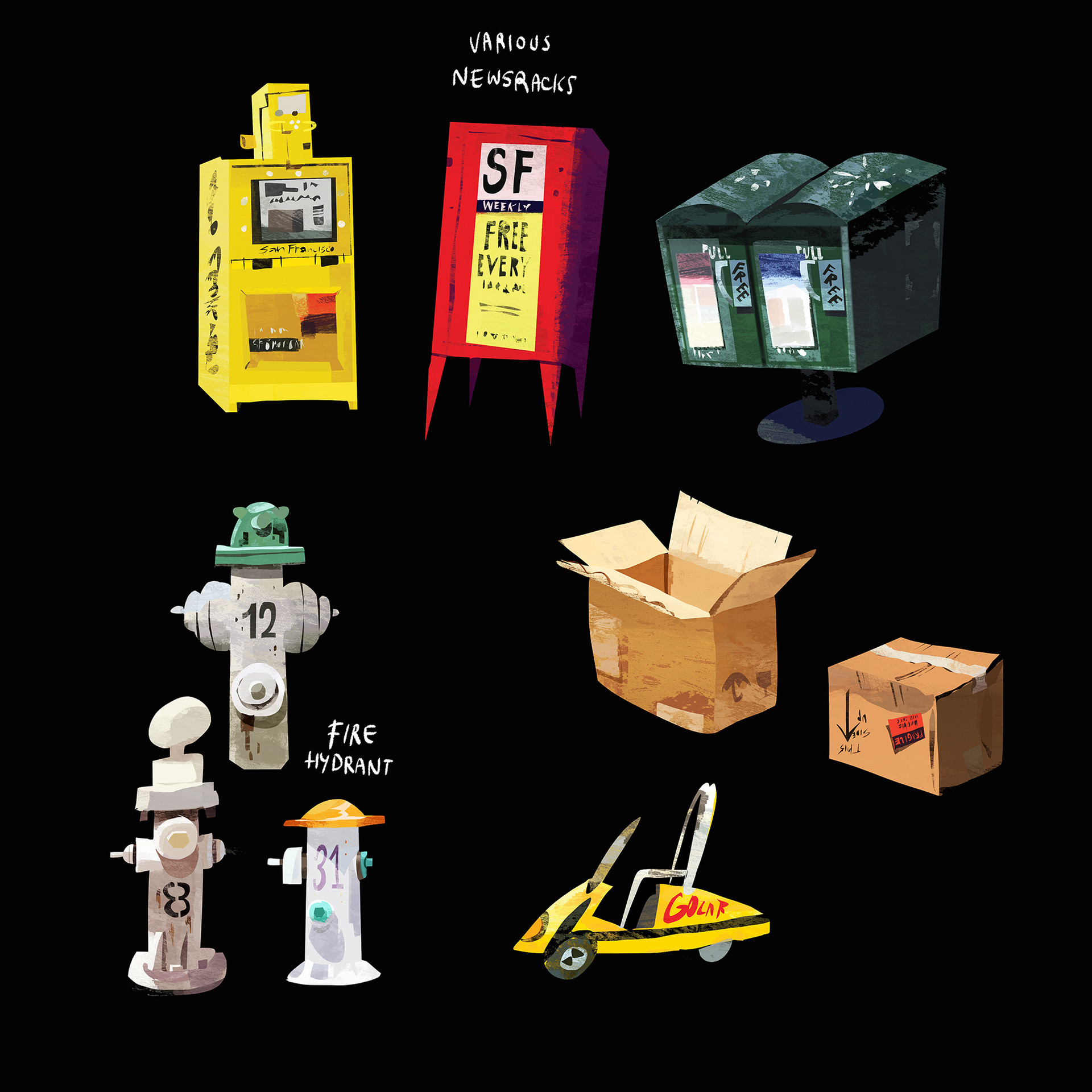 ArtStation - Prop Design for Pigeon Project