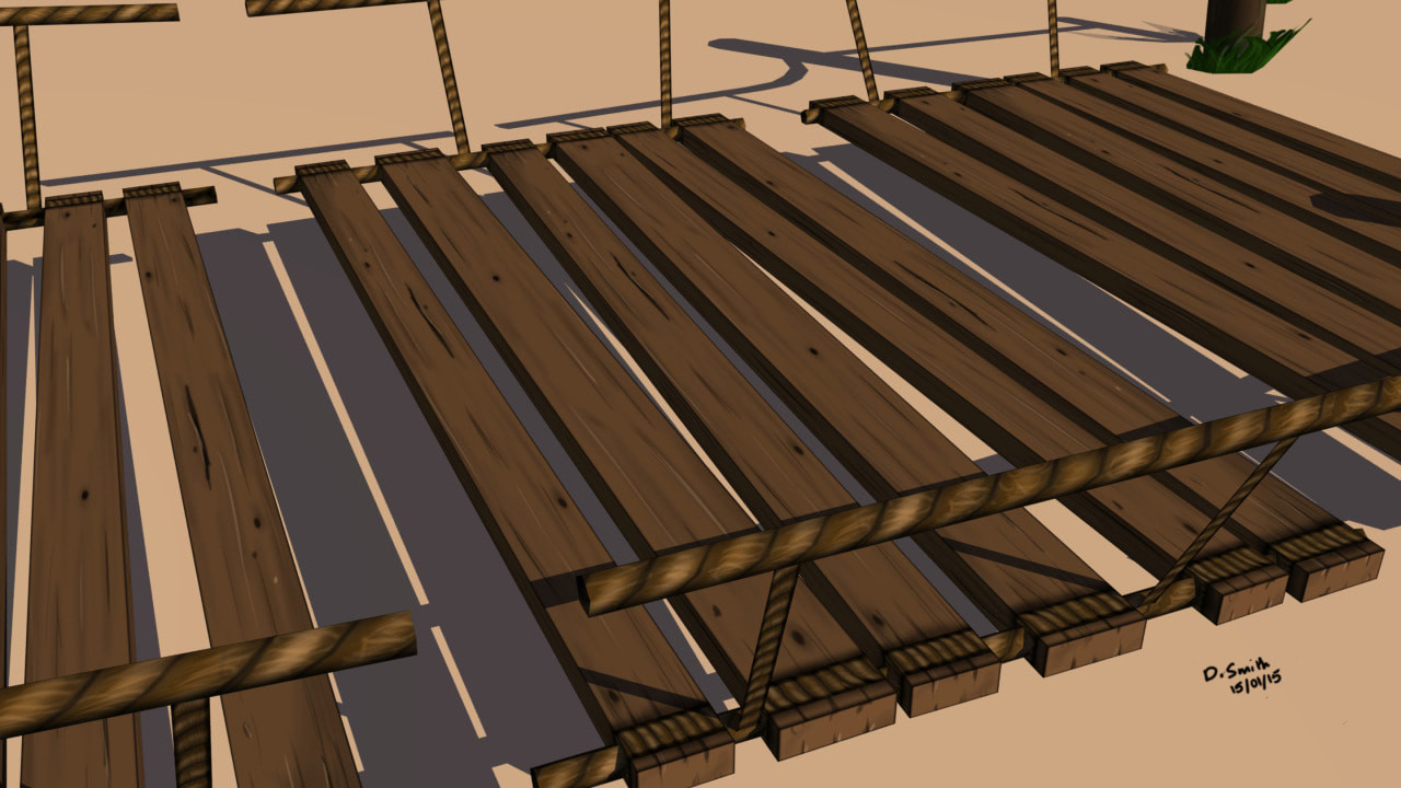 ArtStation - Side Scroller Rope Bridge