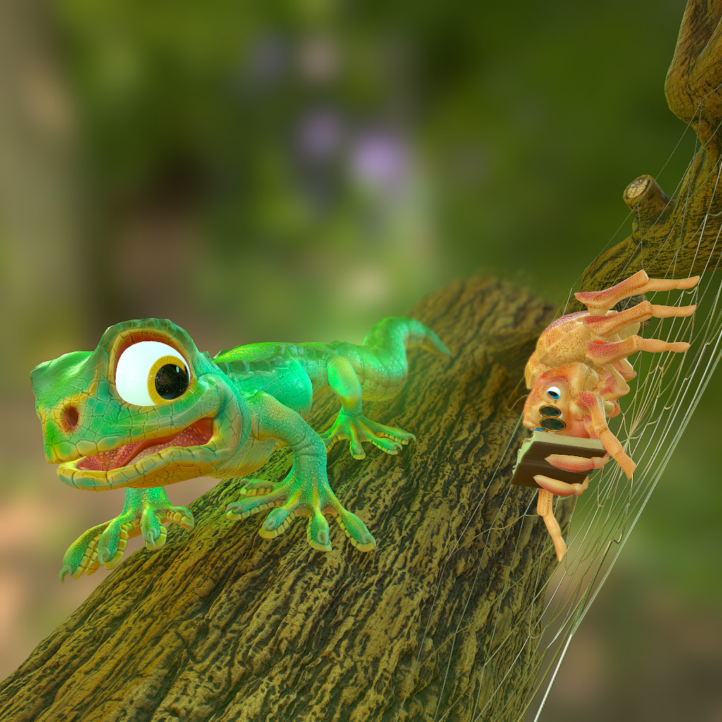 ArtStation - Scared Lizard