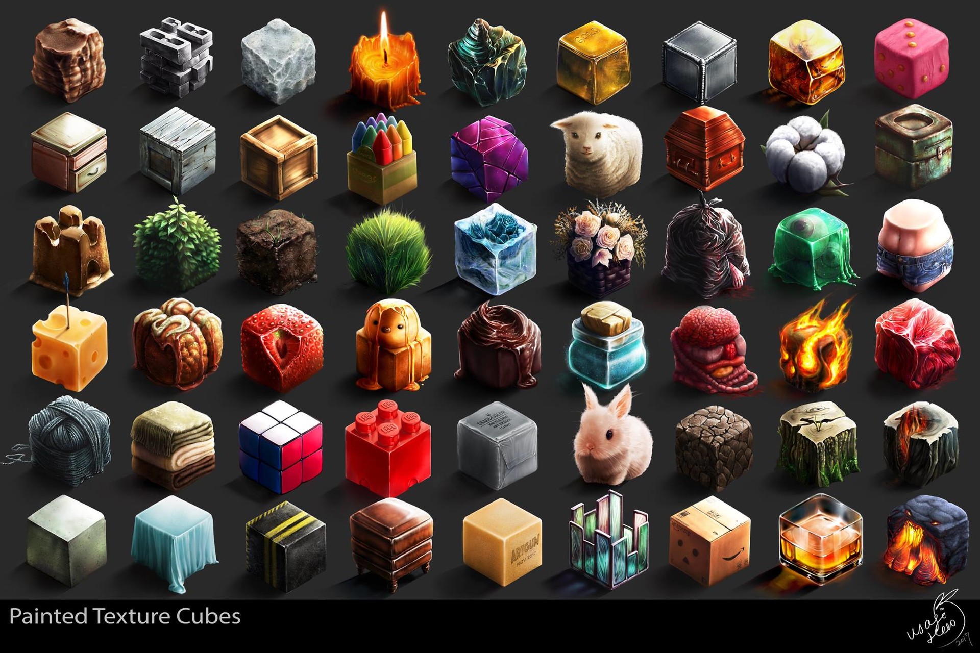 ArtStation - Texture Cubes Studies.