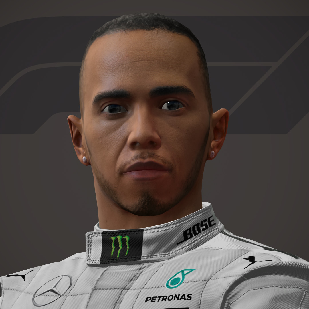 ArtStation - Lewis Hamilton UI tests