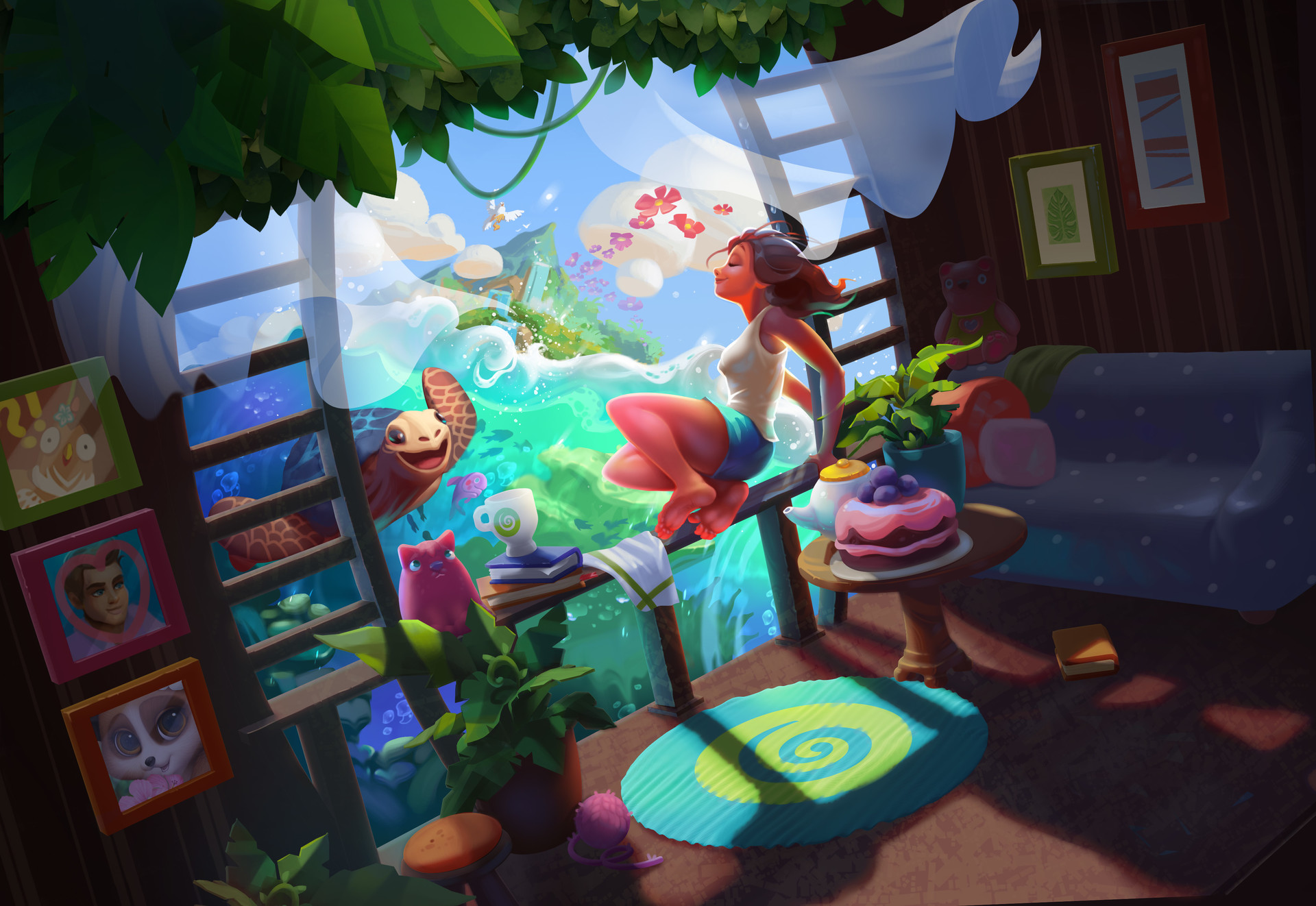 ArtStation - View to the island of Taonga