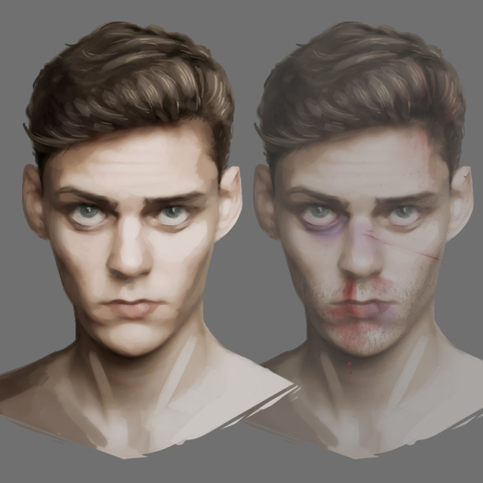 ArtStation - Face Study & Damage