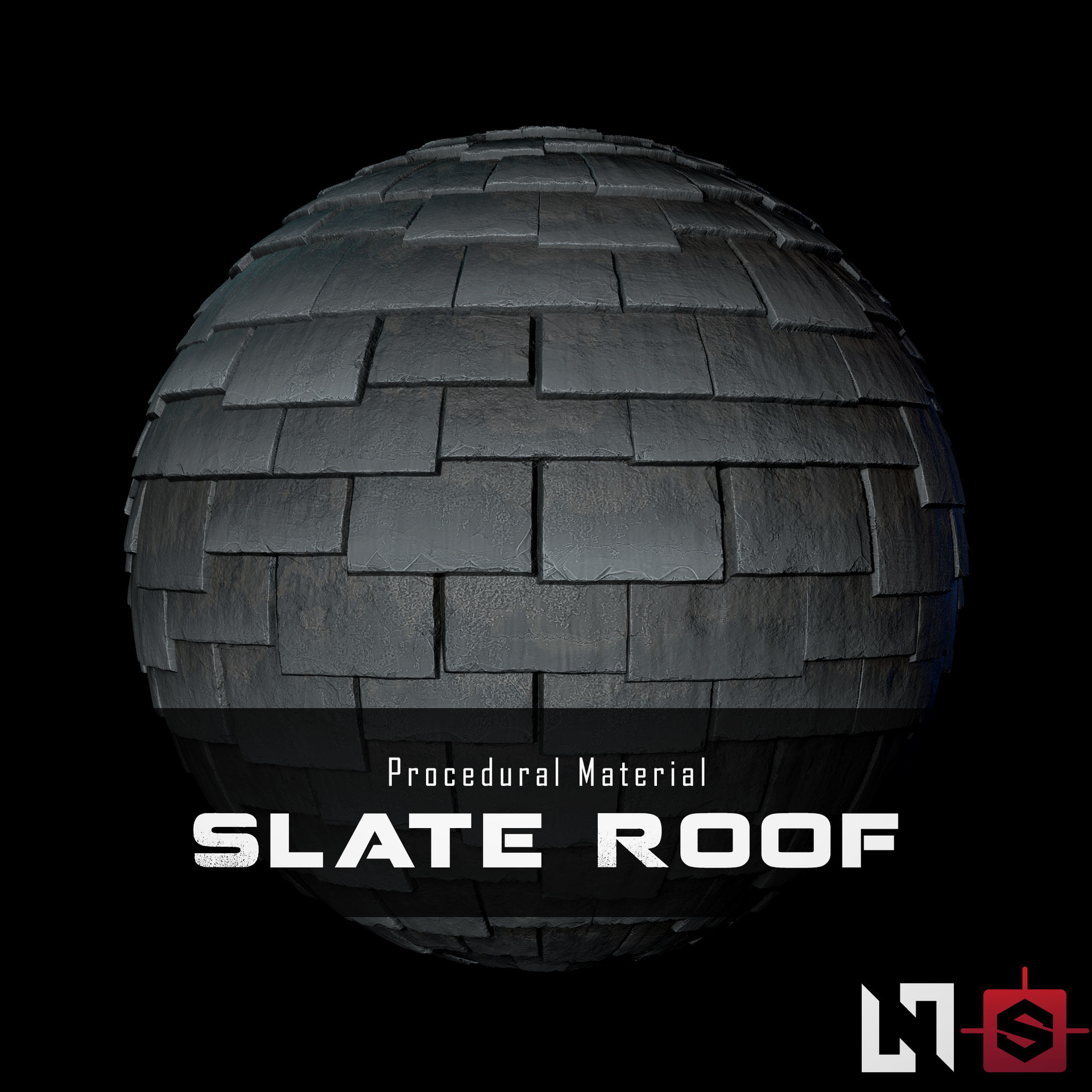 ArtStation - Procedural Material: Slate Roof Tiles