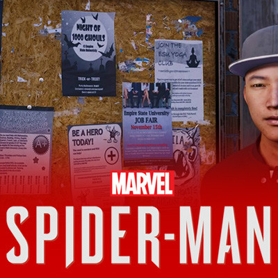 ArtStation - Marvel's Spiderman PS4 Bulletin Board Signage