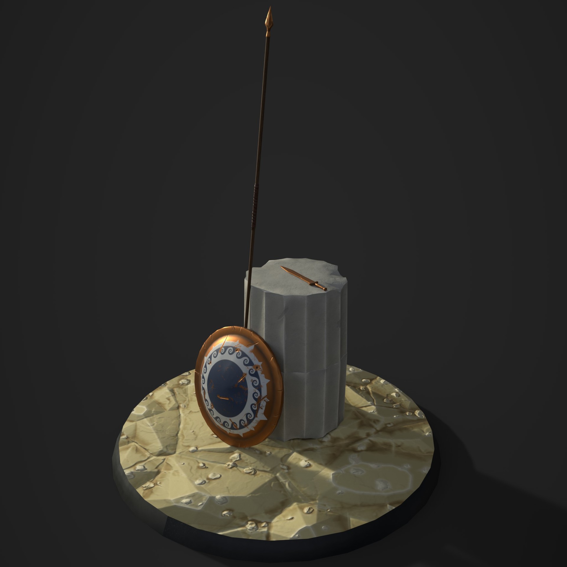 ArtStation - What Remains - Ancient Greek Stylized Weapons