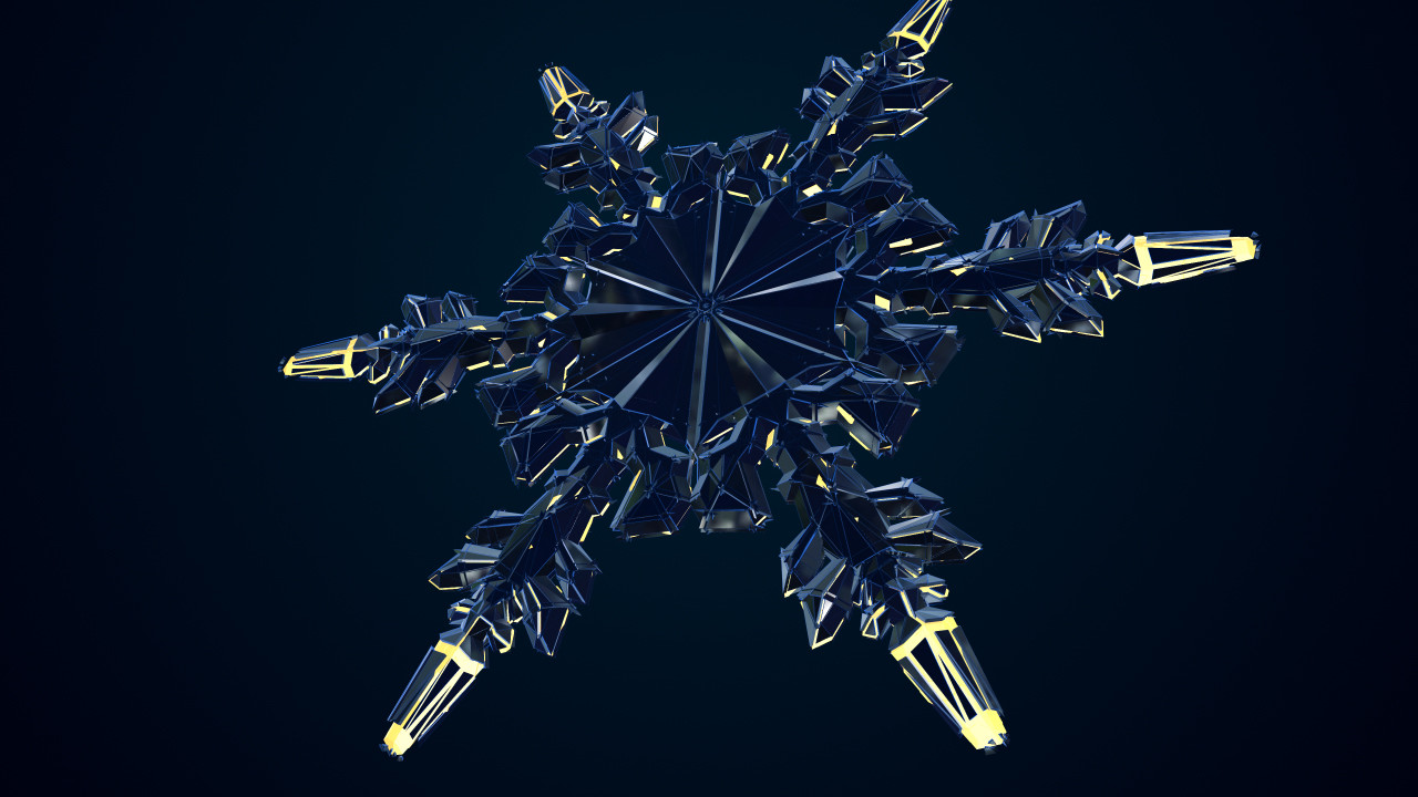 ArtStation - Snowflake Growth Animated 3d Model And Obj Sequence