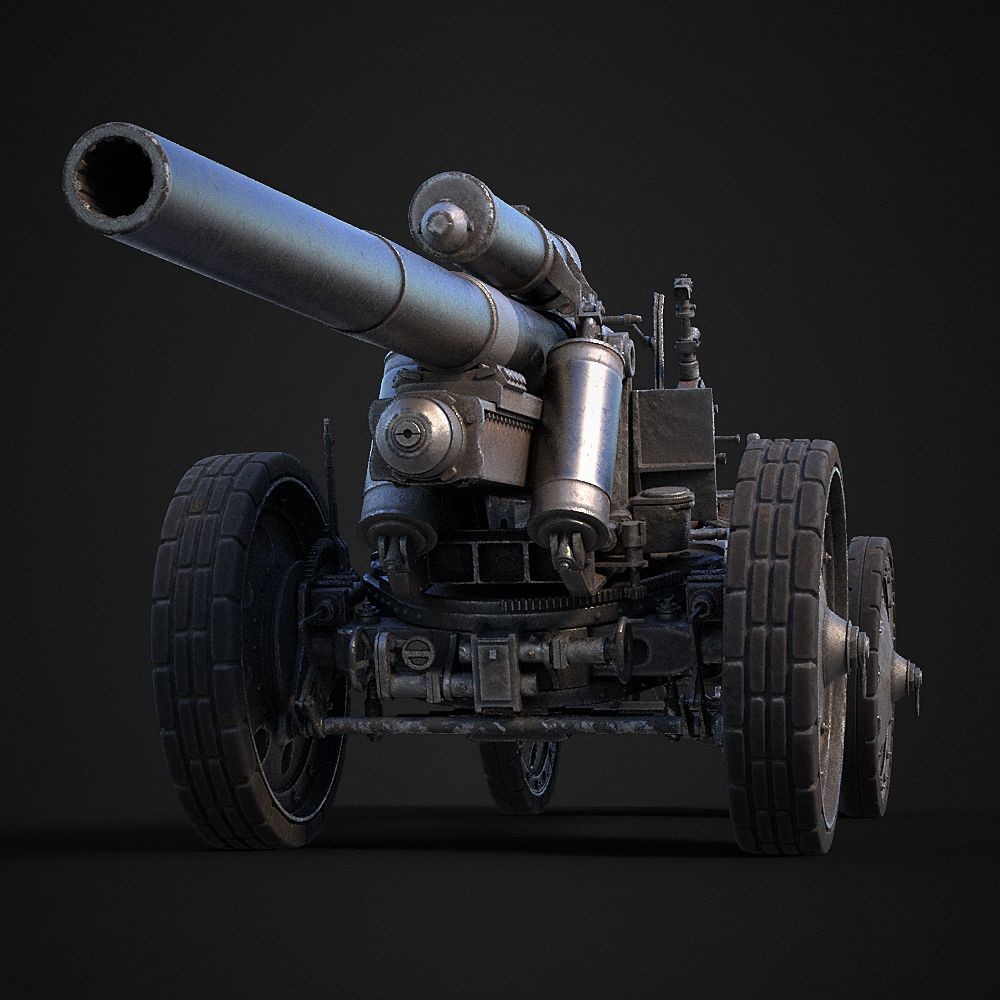 ArtStation - 15 cm sFH 18 Schwere Feldhaubitze // High Poly