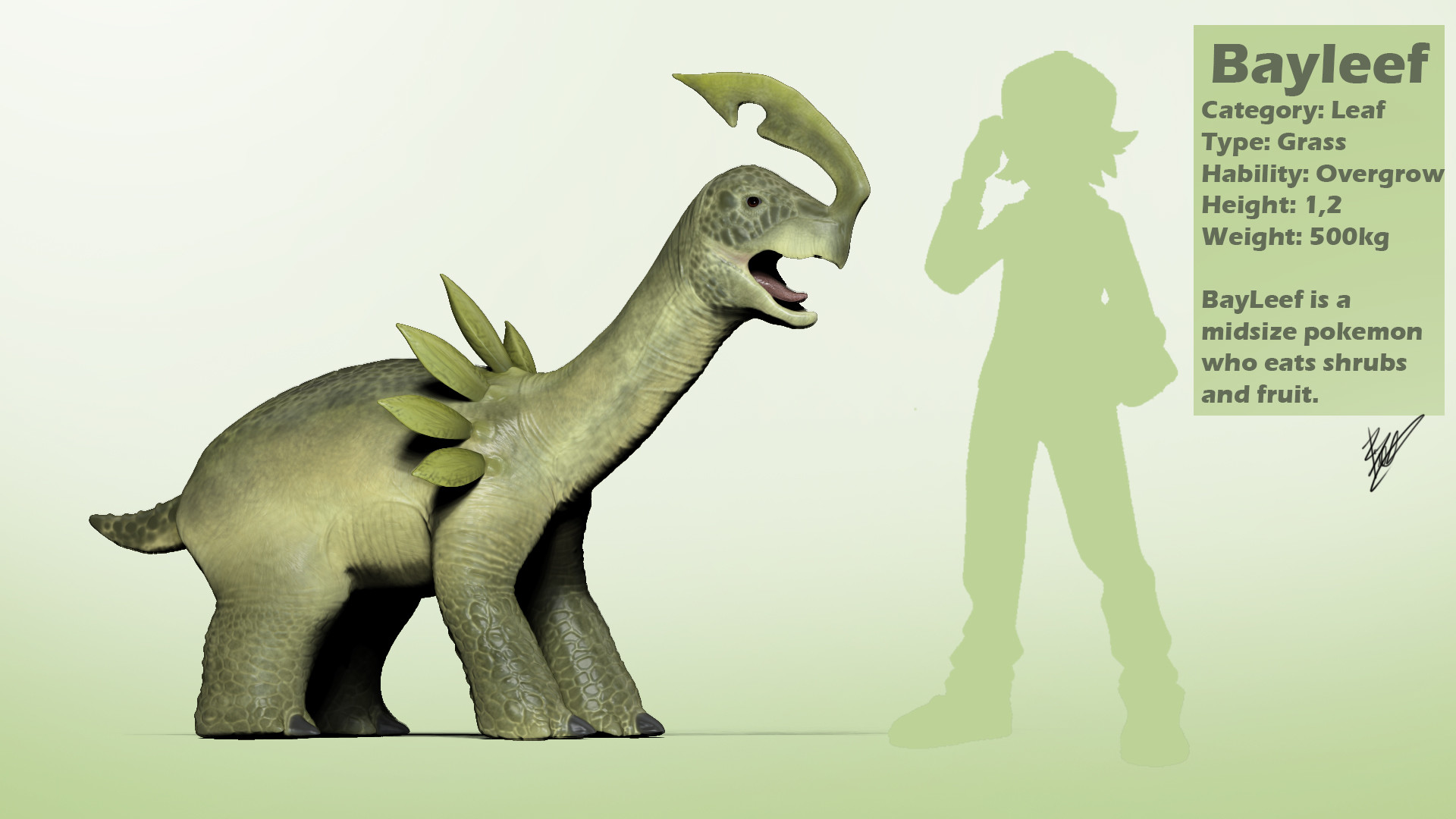 ArtStation - Pokemon - Realistc Bayleef, Gabriel Andrade