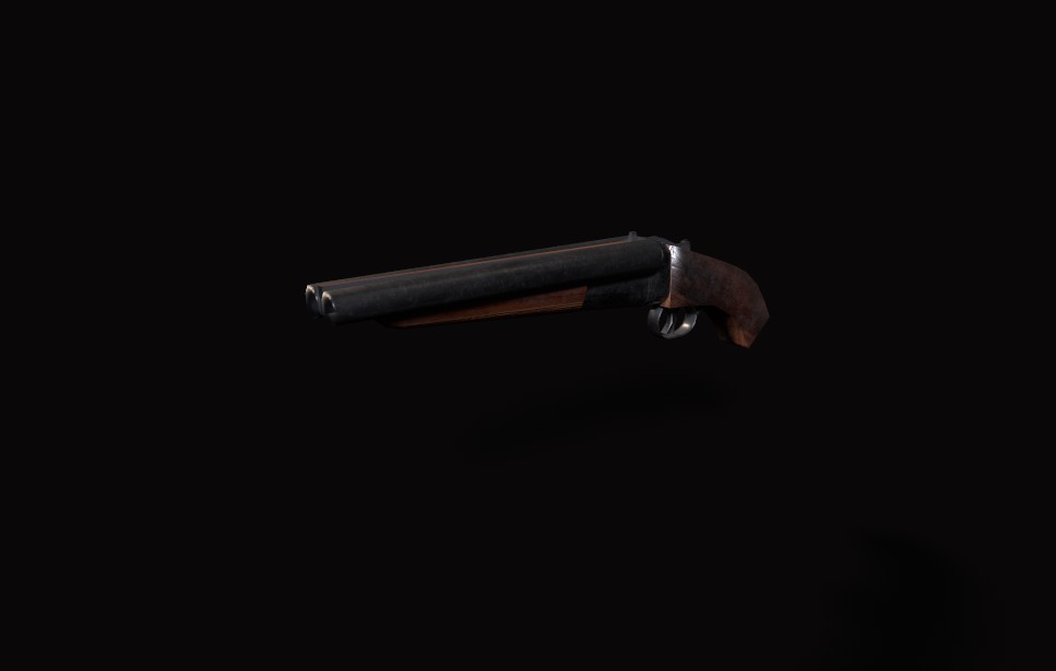 ArtStation - Short Double Barrel 3D Model & Texture